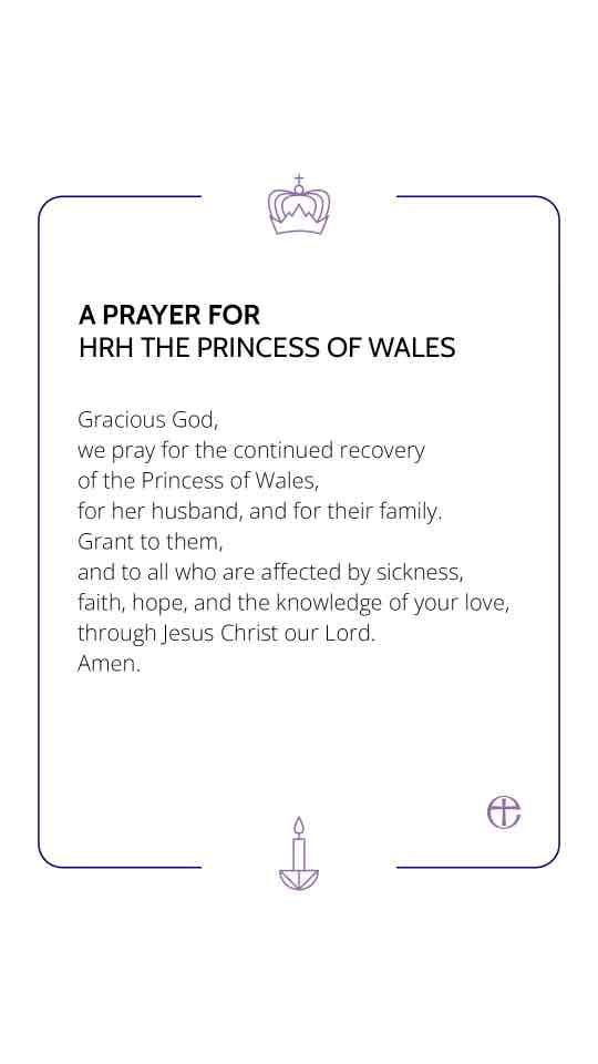 A Prayer for HRH the Princess of Wales – Saint Matthias Colindale